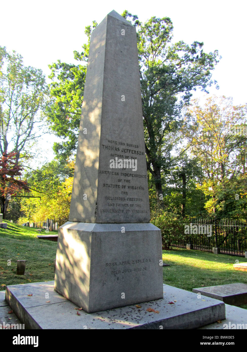 Thomas jefferson grab -Fotos und -Bildmaterial in hoher Auflösung – Alamy