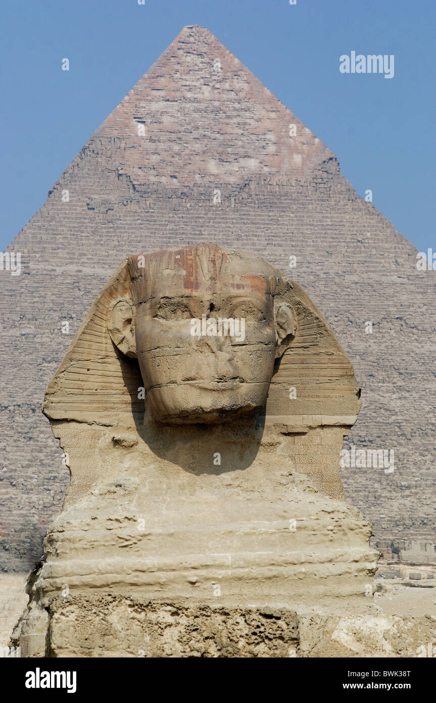 Pyramiden von Gizeh Sphinx Chephren Pyramide Kairo-Ägypten-Nordafrika ...