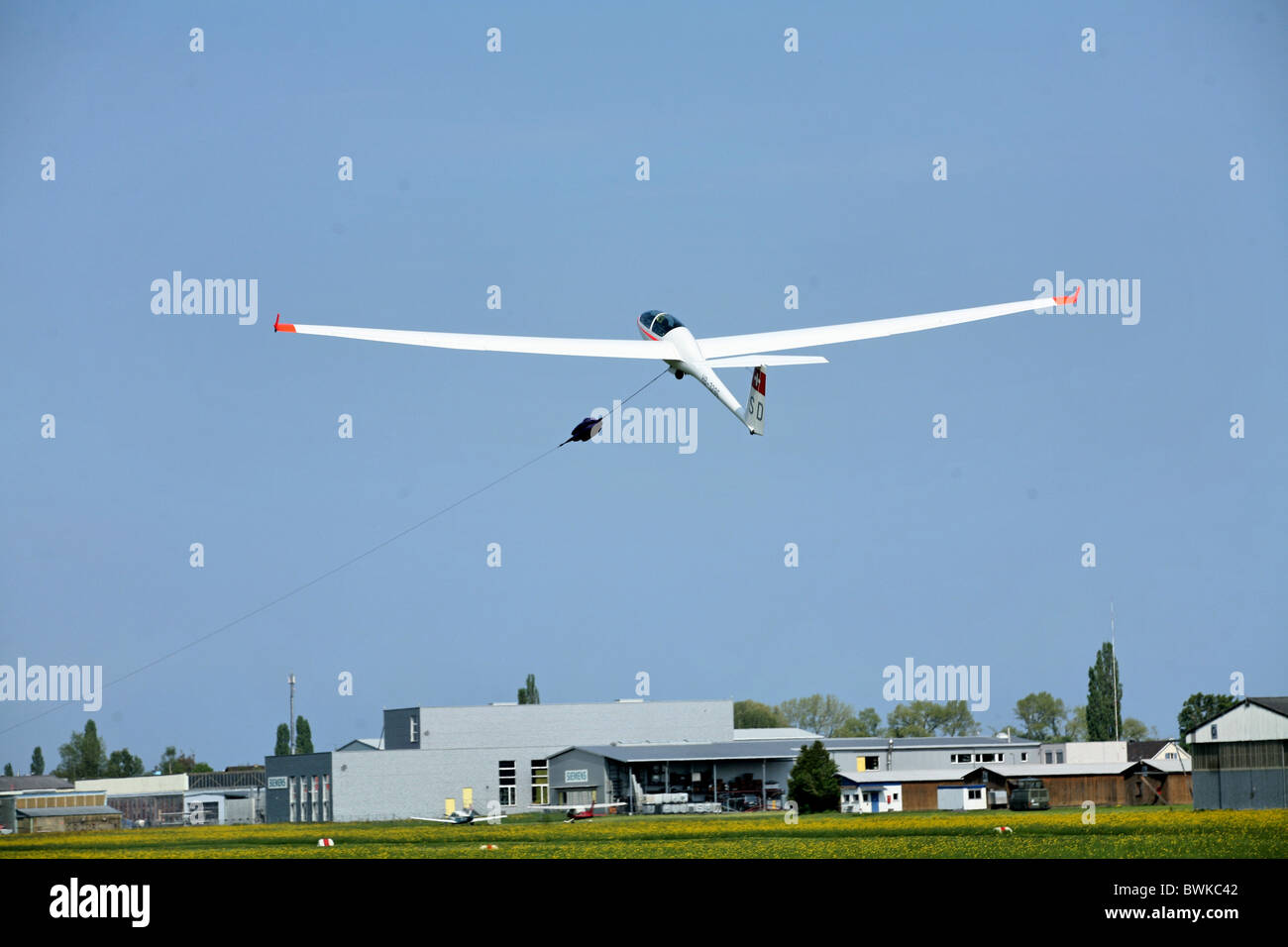 Flug Segelfliegen fliegen Flugplatz Altenrhein starten Luft Segel ...