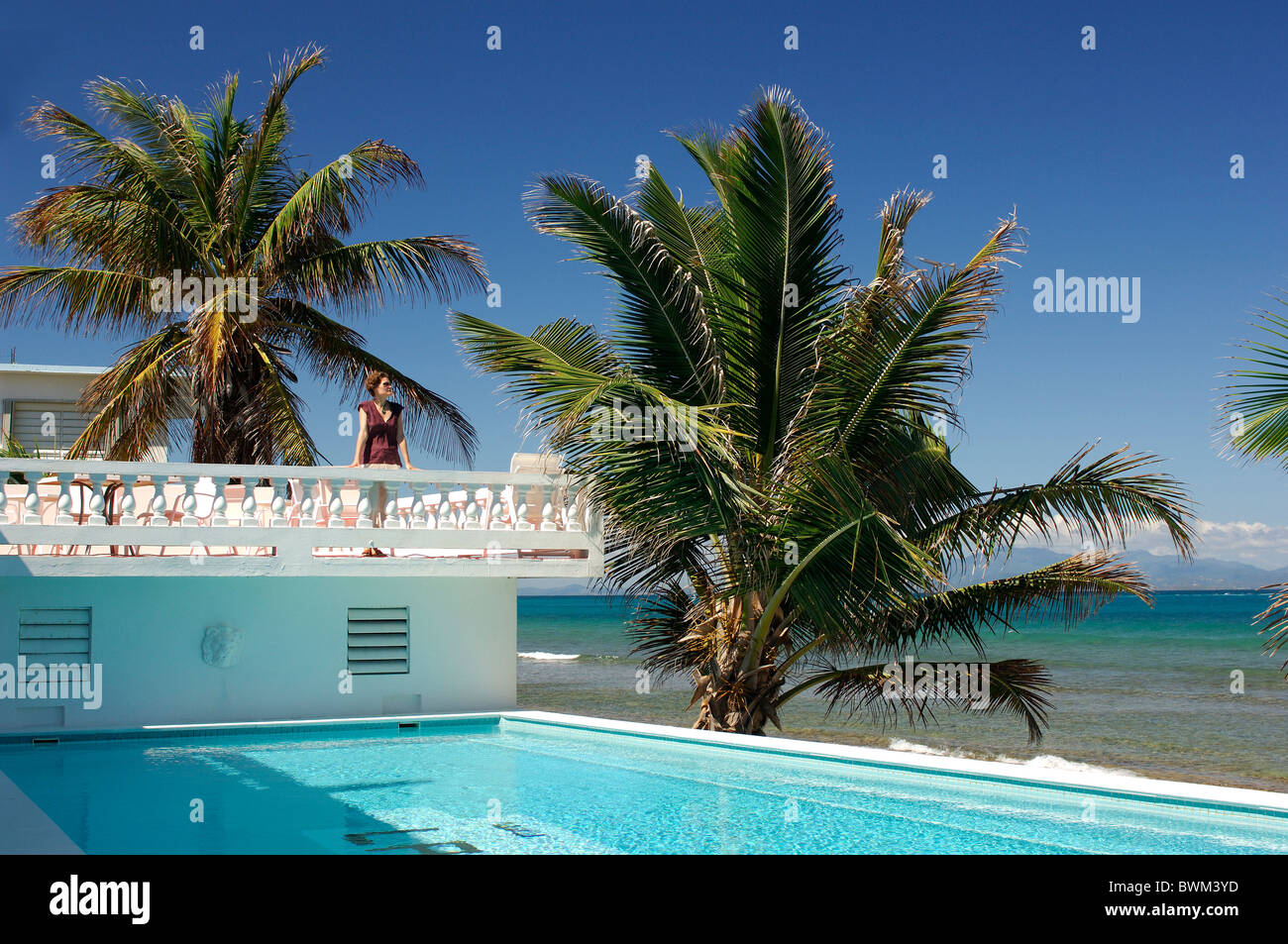 Frau Pool Bravo Beach Hotel Isabel Segunda Vieques Insel Puerto Rico ...