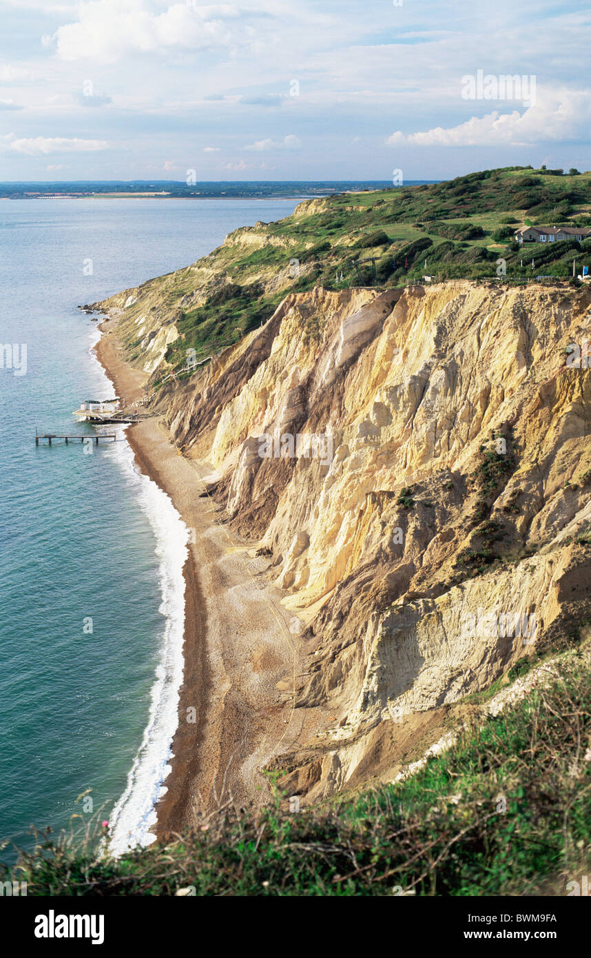 UK England Europa Isle of Wight Hampshire Alum Bay Geologie Cliff ...