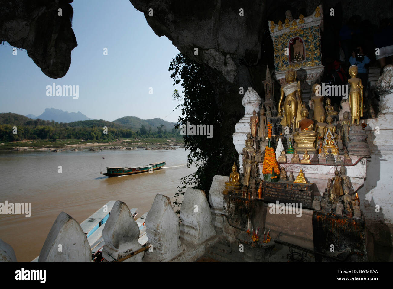 Laos-Asia-Mekong-Fluss Ban Pak Ou Höhlen Luang Prabang Provinz Tham ...