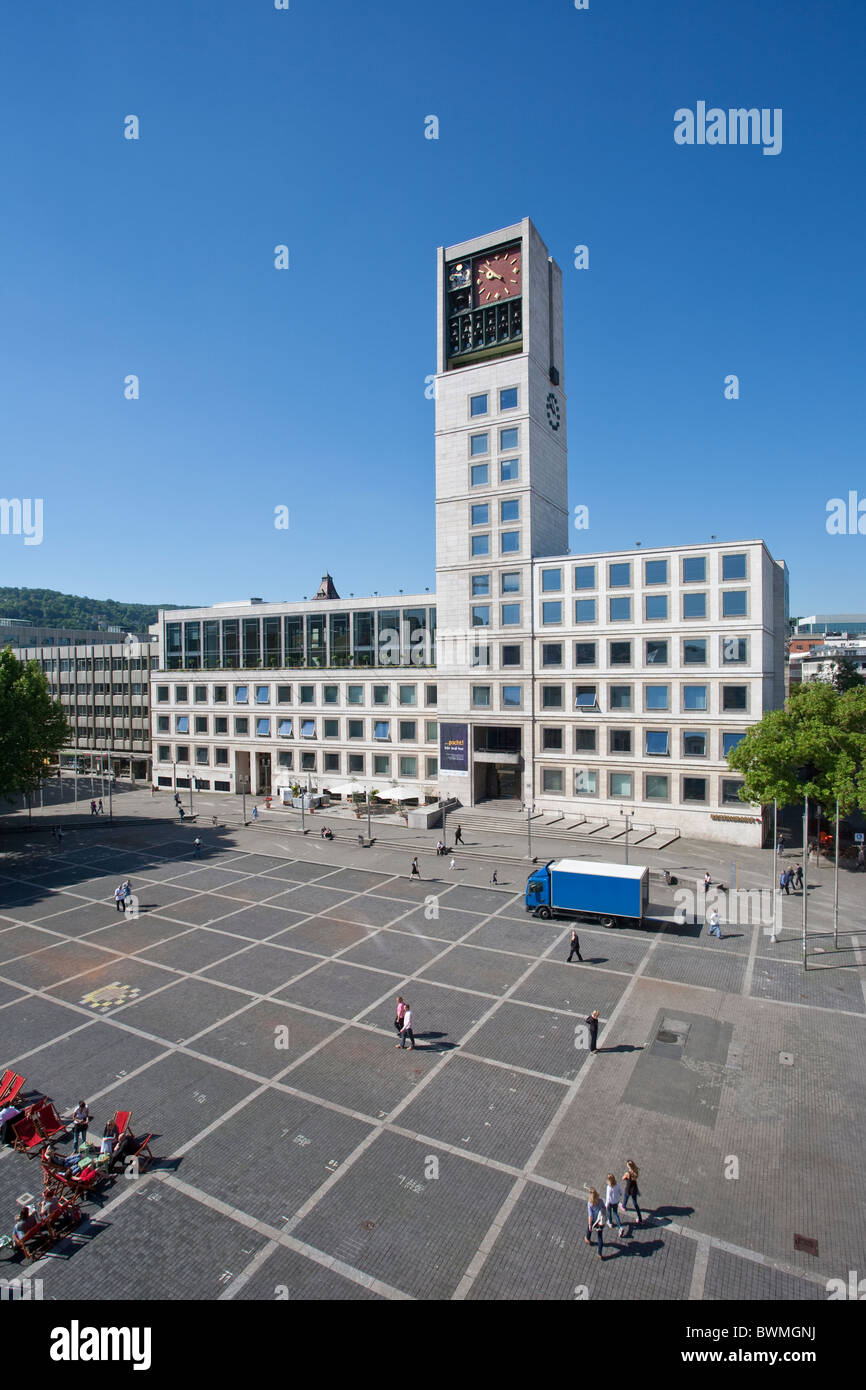 RATHAUS, MARKT-PLATZ, STUTTGART, BADEN-WÜRTTEMBERG, DEUTSCHLAND ...