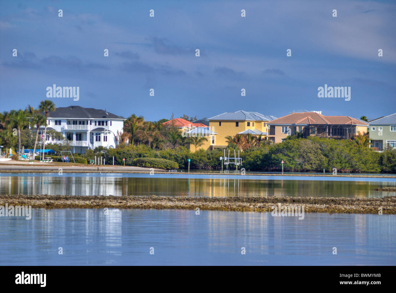 Am Strand Häuser auf Anna Maria Island Stockfotografie - Alamy