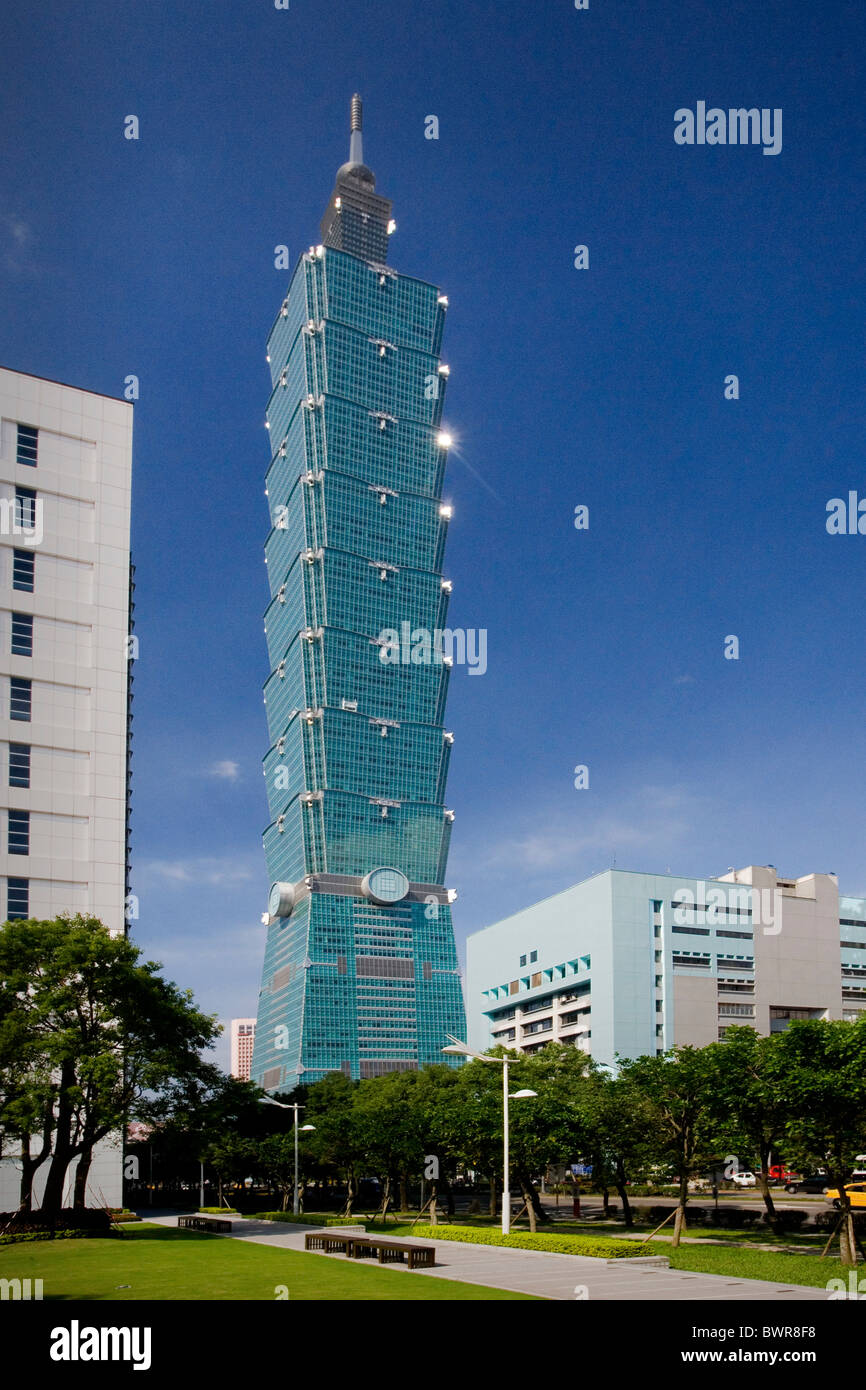 Taiwan Taipei Stadt Taipei 101 Asia Taipei Financial Center Architektur moderne Wolkenkratzer ...