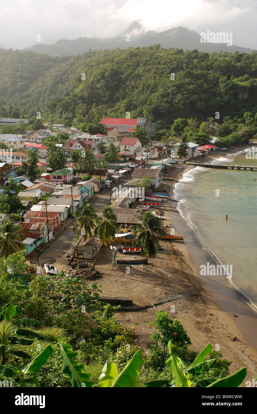 Saint Lucia View über Anse la Raye Karibikinsel Anse la Raye Übersicht ...