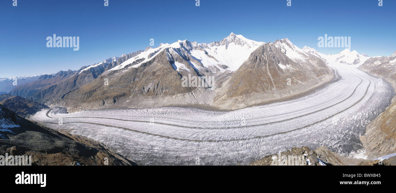 Aletschgletscher Gletscher der Schweiz Europa Aletsch Landschaft Eis ...