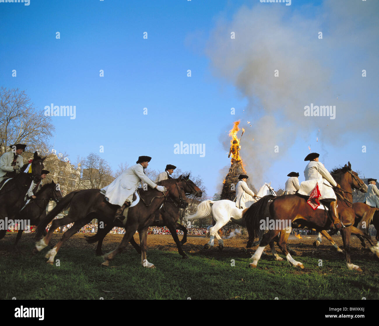 Sechselauten Festival Tradition Stadt Stadt Zürich Schweiz Europa Boogg ...