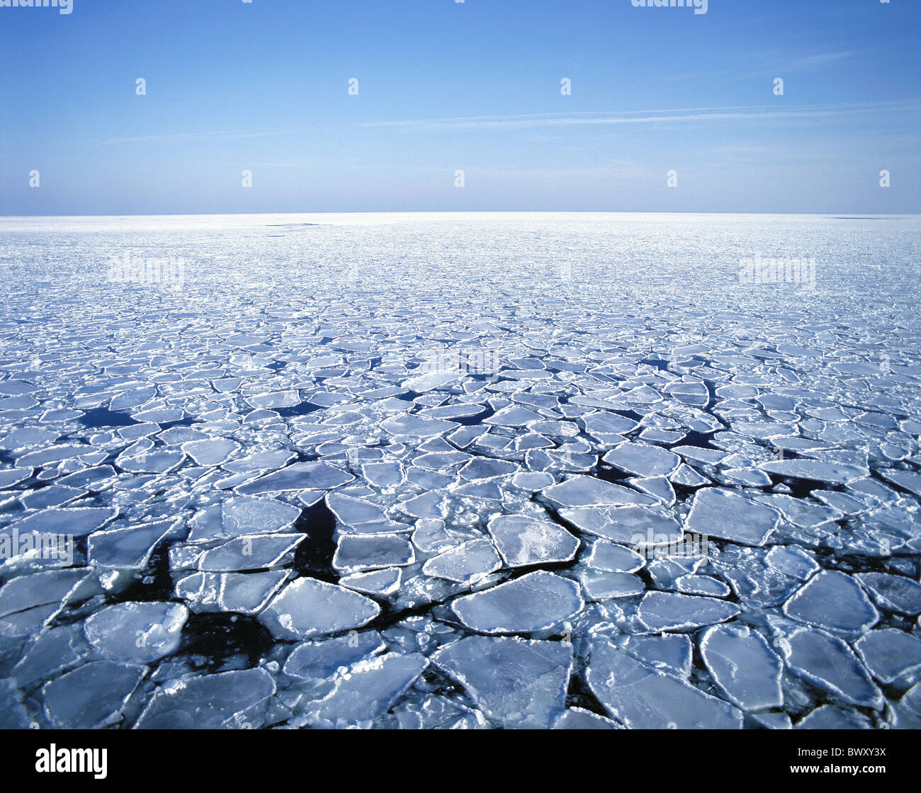 Landschaft Eis Nordsee Pack Winter Meer Eisschollen Stockfotografie - Alamy