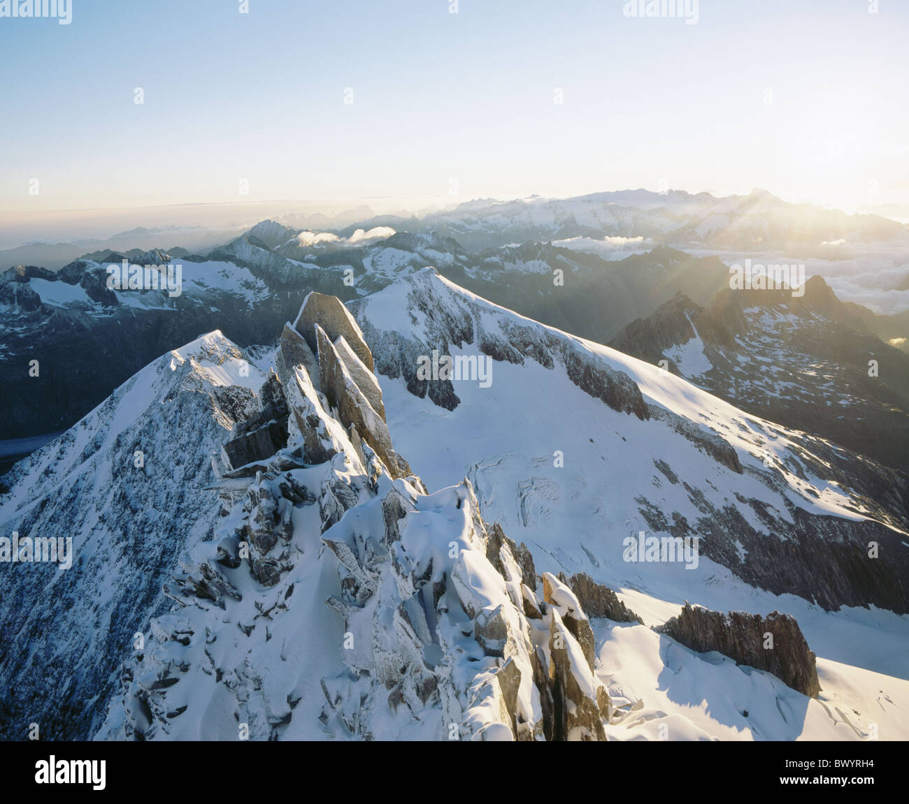 Alpen Berge Bern Berner Oberland Gipfel Peak Landschaft Oberaarhorn ...