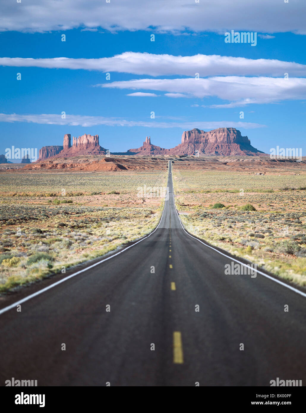Arizona nur Autobahn Landschaft Land Straße Straße Monument Valley ...