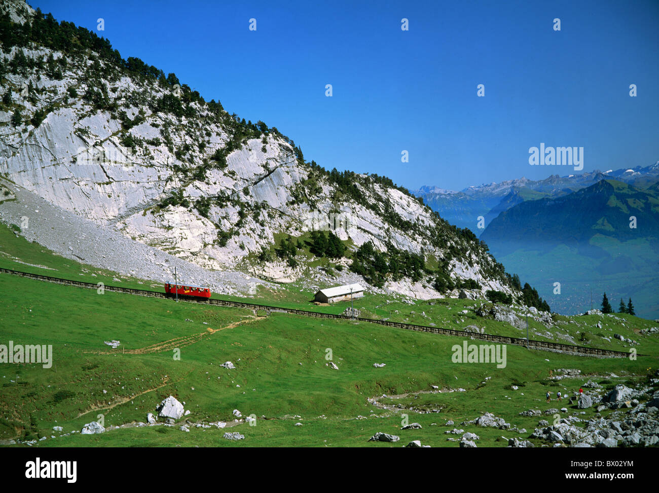 Alp Alpnachstad-Pilatus-Bahn Straße Berglandschaft Obwalden Pilatusbahn ...
