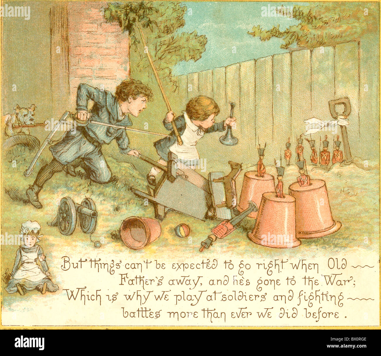 Illustration von R Andre aus ein Soldat Kinder von Juliana Horatia ...