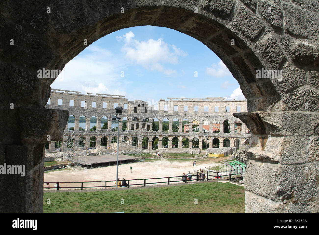 Amphitheater Ruinen Roman Romans antike antike historische Stadt Pula ...