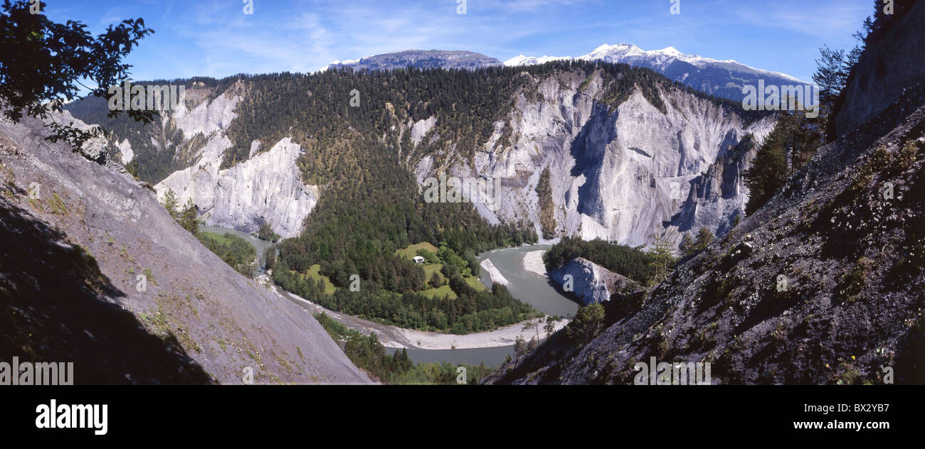 Rhein-Schlucht in der Nähe von Versam Ruinaulta Landschaft Landschaft ...