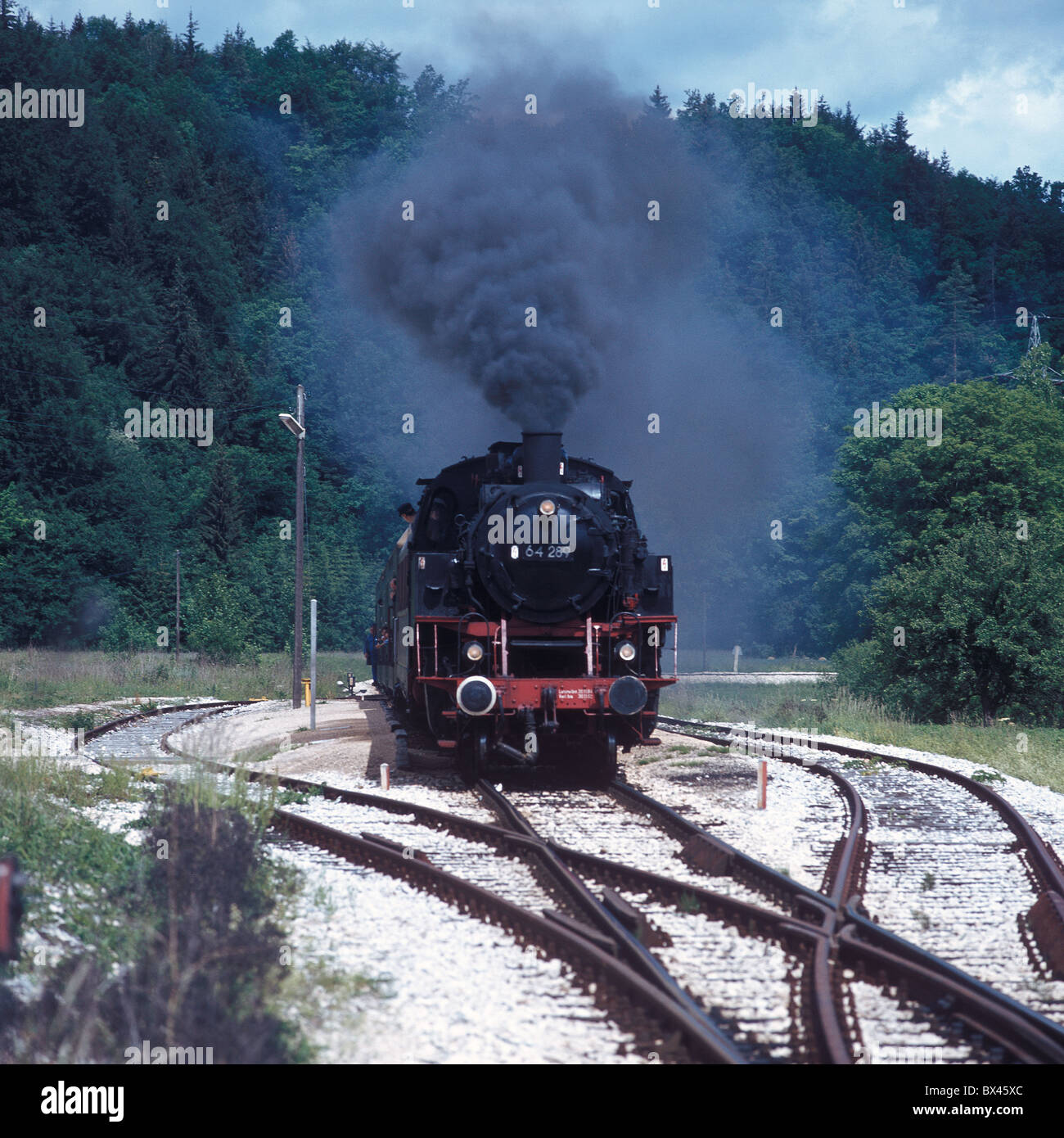 Deutschland Europa Dampflok Eisenbahn Zug Rauch Schwarz Eisenbahn Motor ...