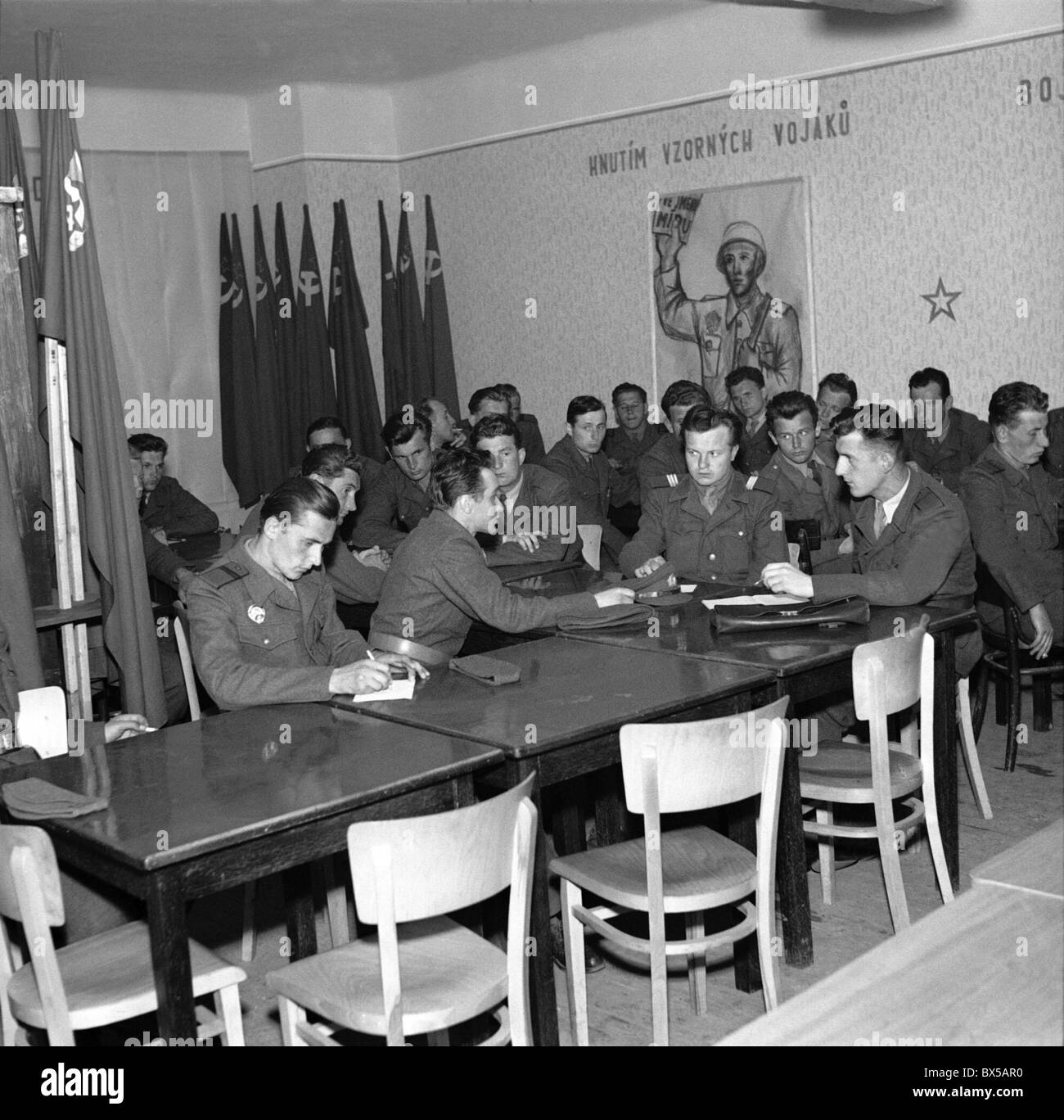 Czechoslovakia Prague 1951 Communist Propaganda Stockfotos und -bilder ...