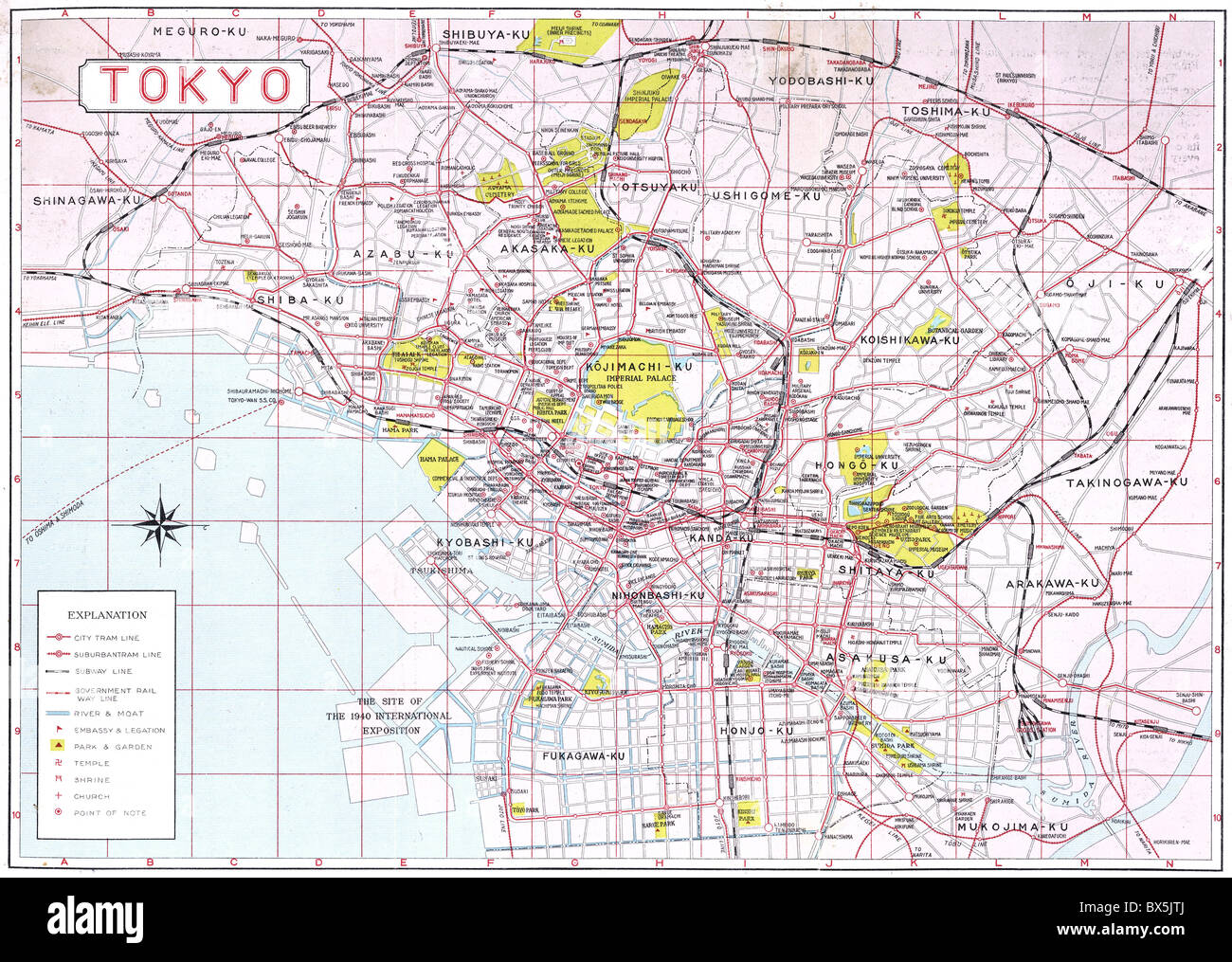 Tokyo Karte Stockfotos & Tokyo Karte Bilder - Alamy