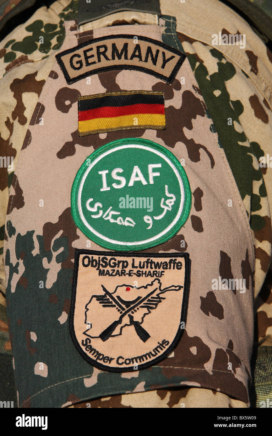 Ärmel eines Soldaten der Bundeswehr, Mazar-e Sharif, Afghanistan Stockfotografie - Alamy