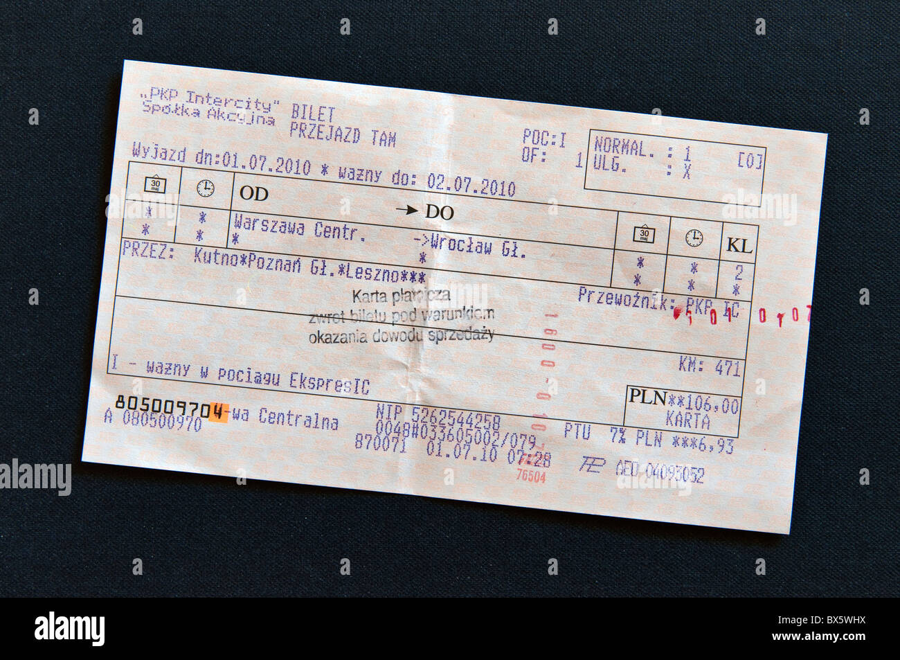 Train ticket -Fotos und -Bildmaterial in hoher Auflösung – Alamy