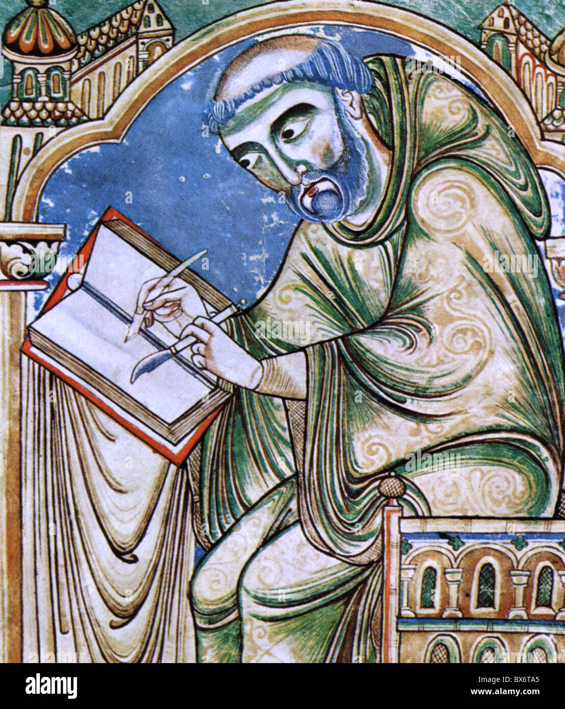 Personen, Berufe, schreiber, Mönch Eadwin mit Taschenmesser und ...