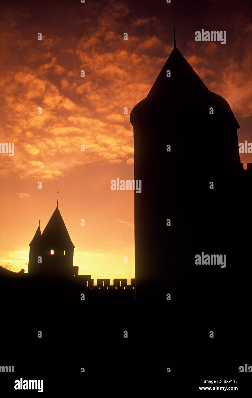 feudalen Festung, Zitadelle, Stadtmauer, Militärfestung, Katharer ...