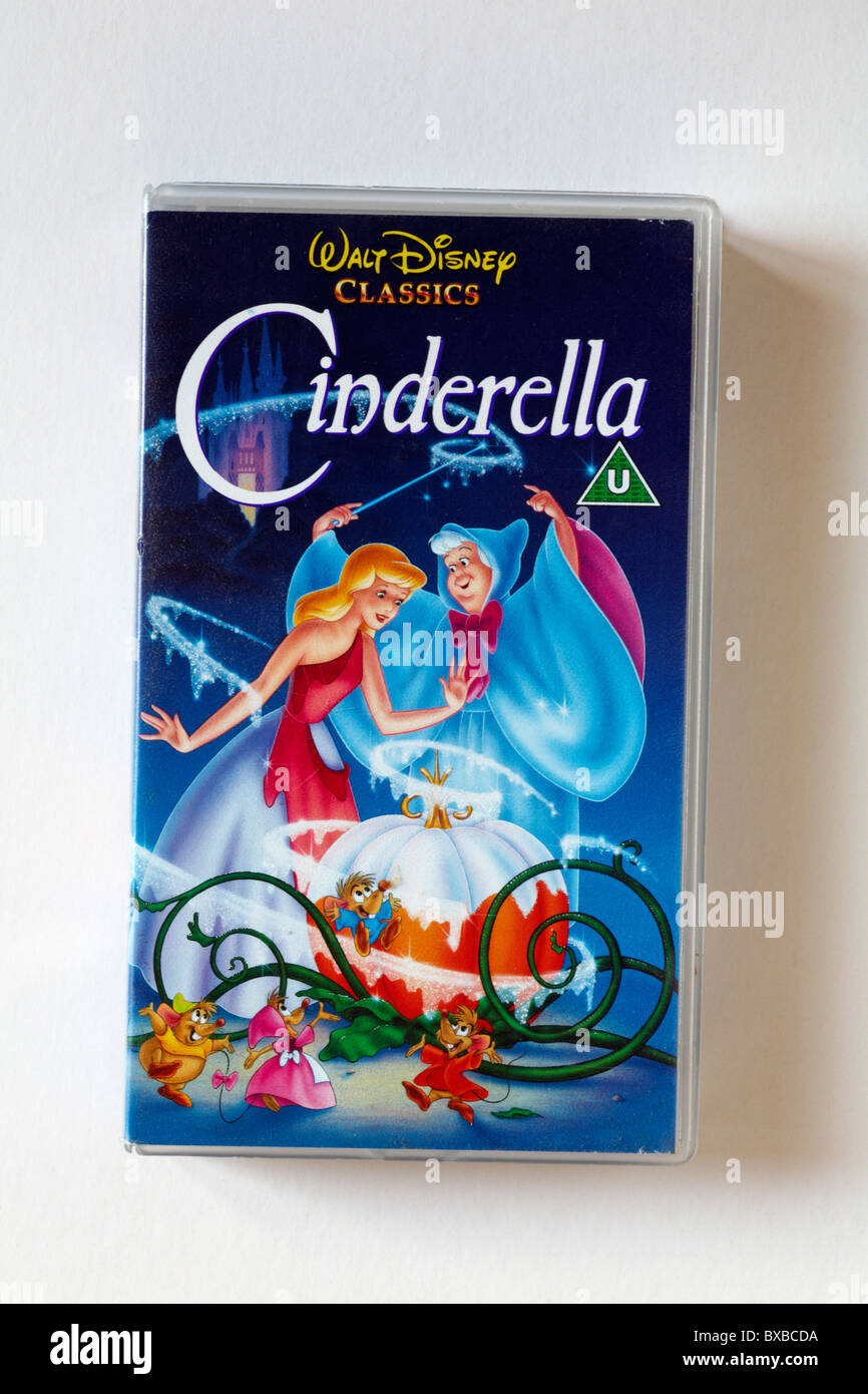 Cinderella-Video Walt Disney Klassiker VHS-Videokassettenband isoliert ...