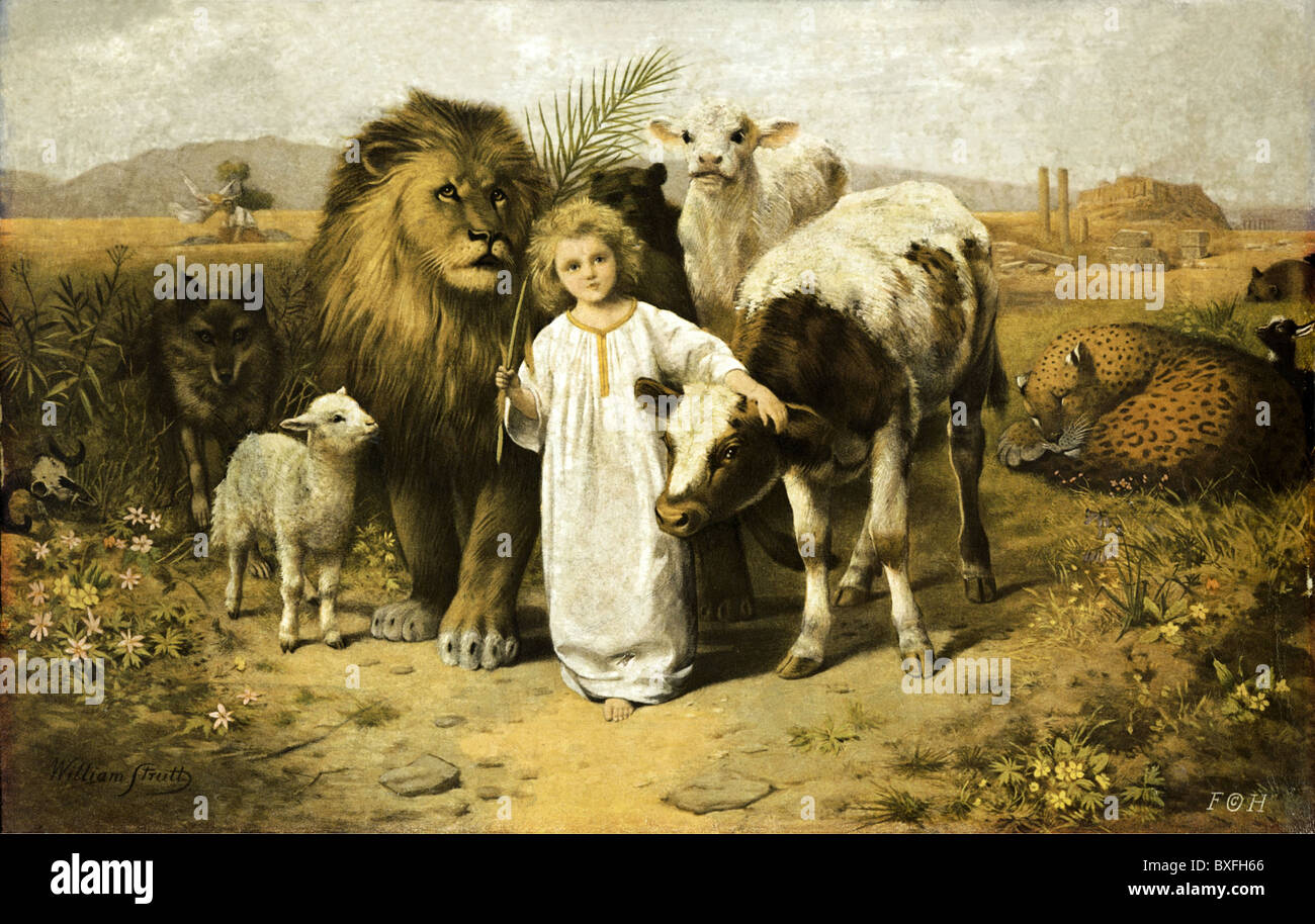 Religion, Christentum, biblische Szenen, Prophezeiung von Jesaja ...