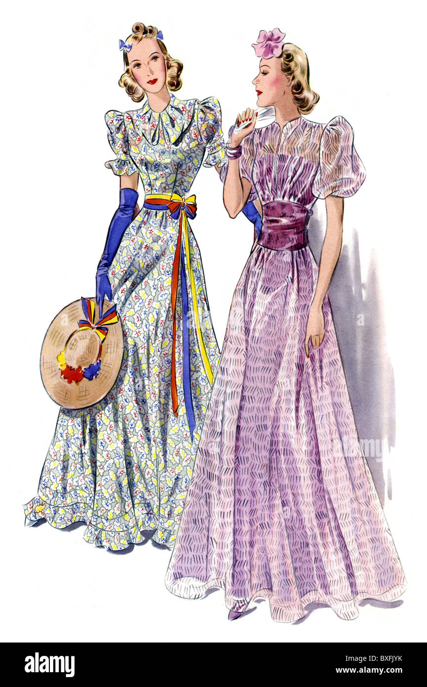 Mode, 1930er Jahre, die Ladie Mode, Sommermode, 20. Jahrhundert ...