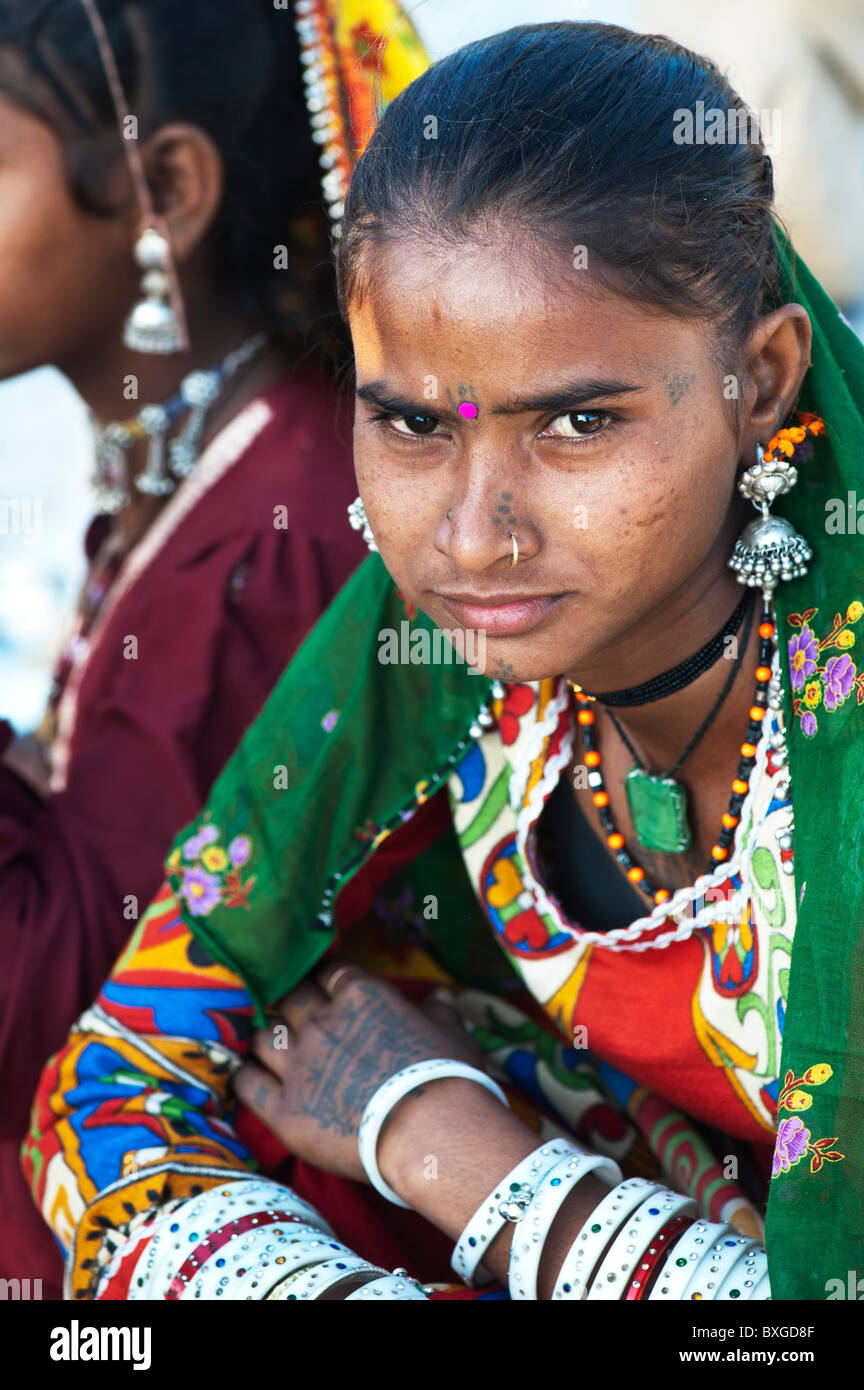 Gadia Lohar. Nomadische Rajasthan Jugendmädchen. Indiens wandernde ...
