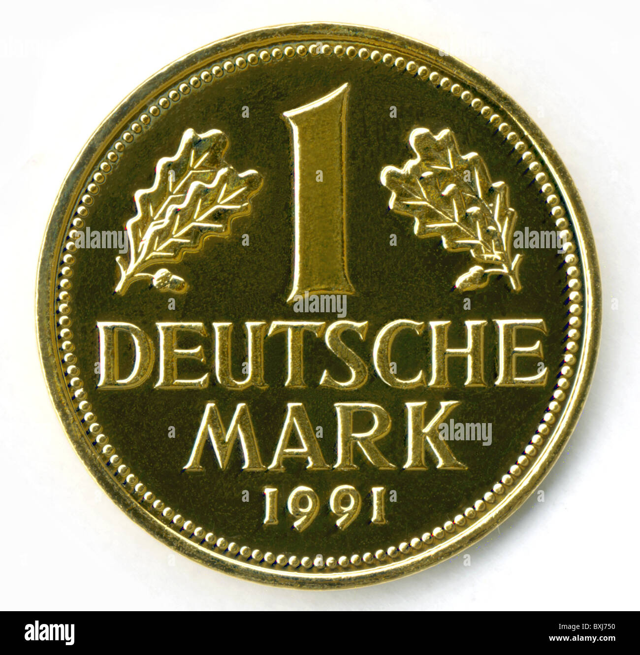 Geld / Finanzen, Münzen, Deutschland, 1 Mark, Münze, 1991, Zusatzrechte ...