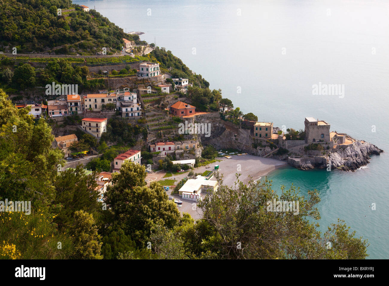 Erchie, Golf von Salerno, Amalfiküste, Kampanien, Italien ...