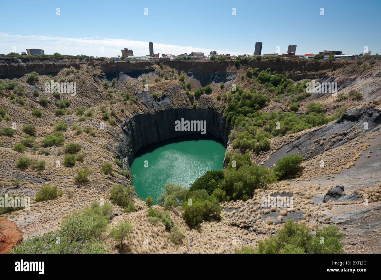 Kimberley Stadtzentrum über das große Loch Diamond Mine und Museum ...
