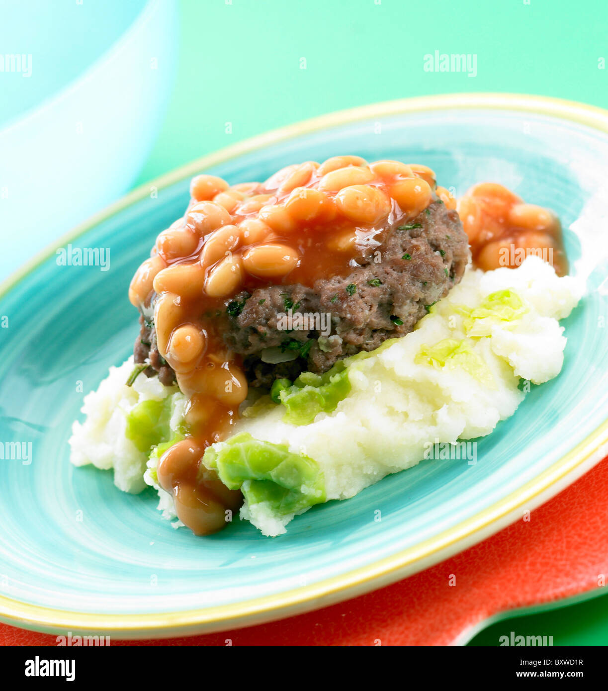 Kinder-Burger mit Bubble And Squeak - mit Rezept Stockfotografie - Alamy