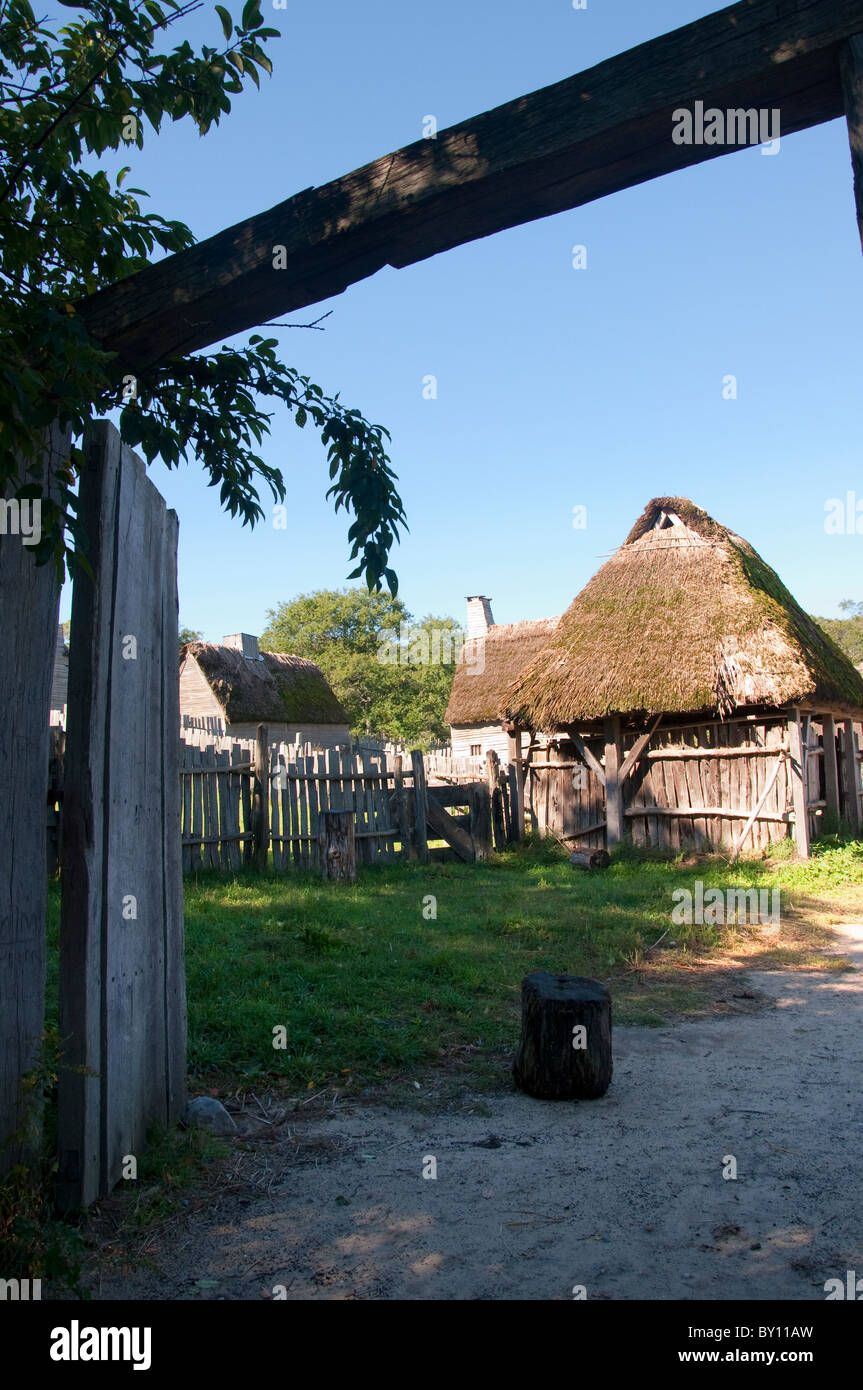 Die Plimoth Plantation Museum in Plymouth Massachusetts wo Schauspieler ...