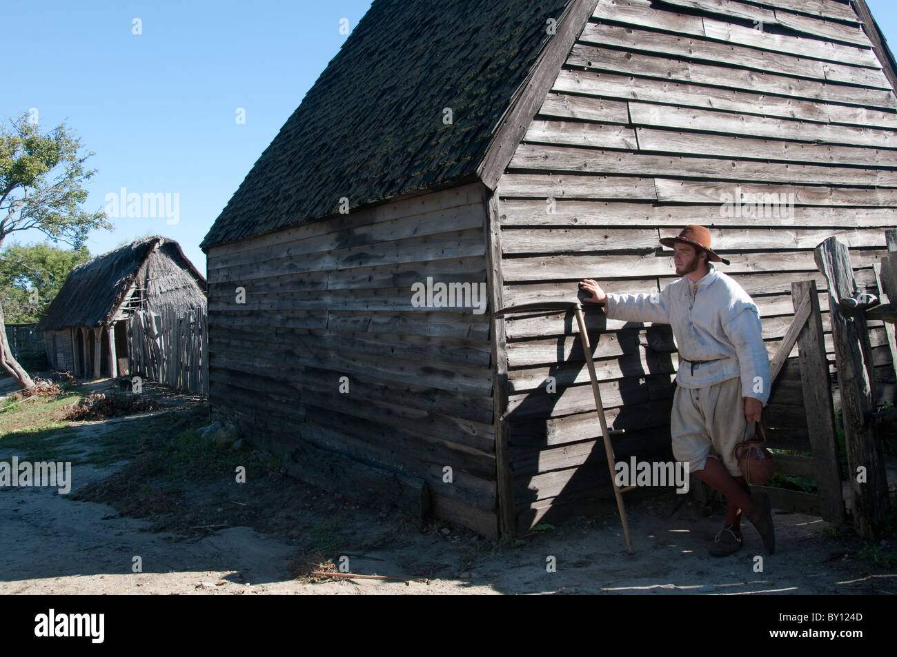 Die Plimoth Plantation Museum in Plymouth Massachusetts wo Schauspieler ...