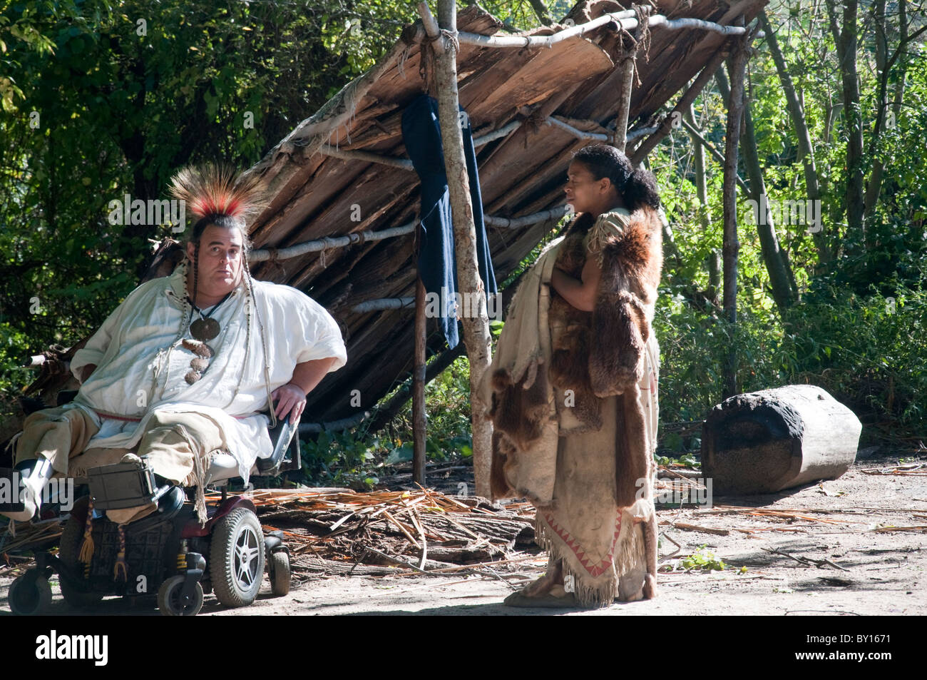 Die Plimoth Plantation Museum in Plymouth Massachusetts wo Schauspieler ...