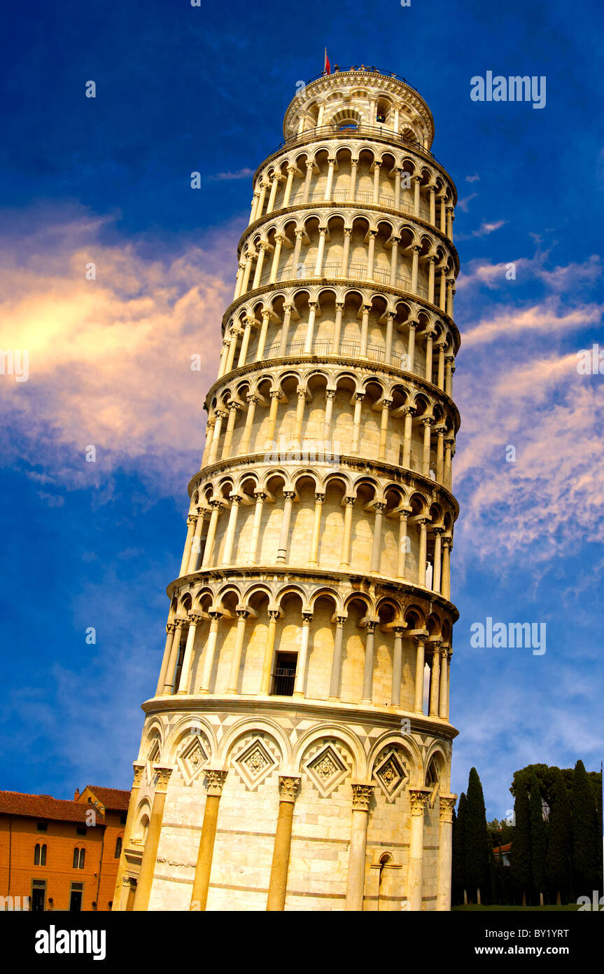 Schiefer Turm von Pisa - ein UNESCO-Weltkulturerbe, Piazza del Miracoli ...