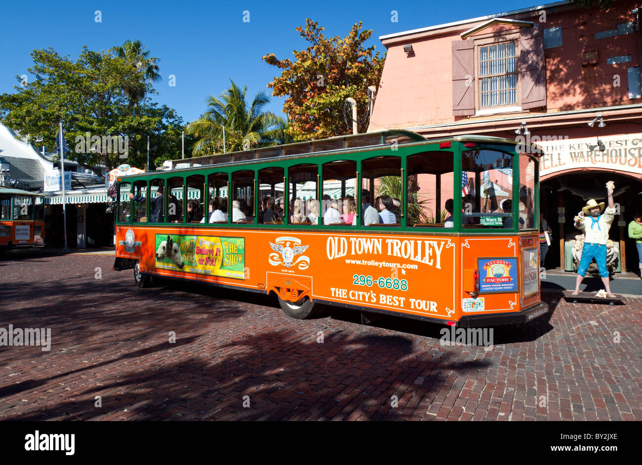 Key West Trolley Sightseeing Tour, Florida Keys, USA Stockfotografie ...