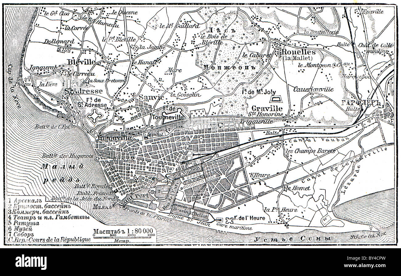 Le havre map -Fotos und -Bildmaterial in hoher Auflösung – Alamy