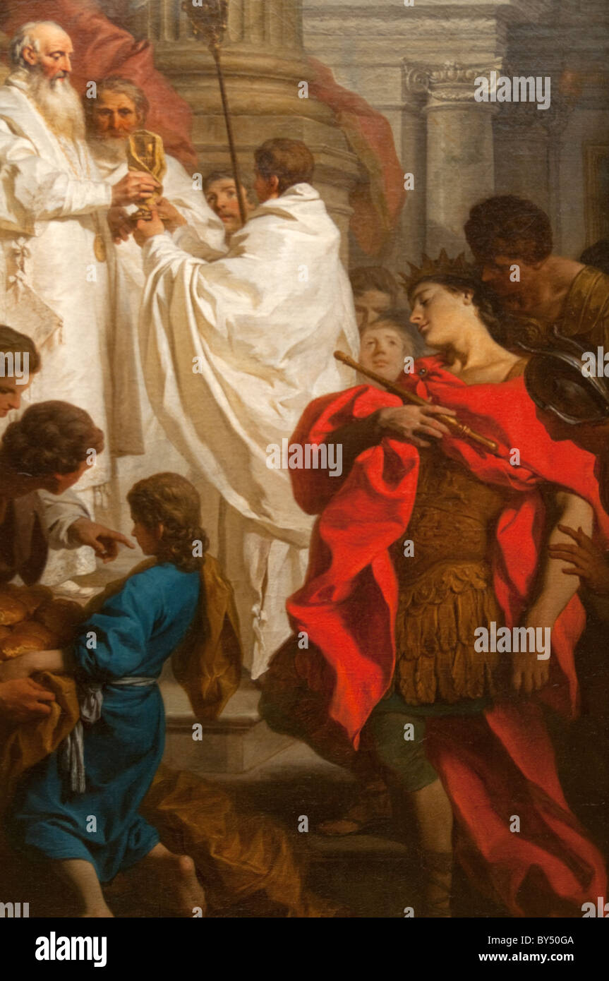 Detail: Die Masse des heiligen Basilius, 1746, durch Pierre Hubert ...