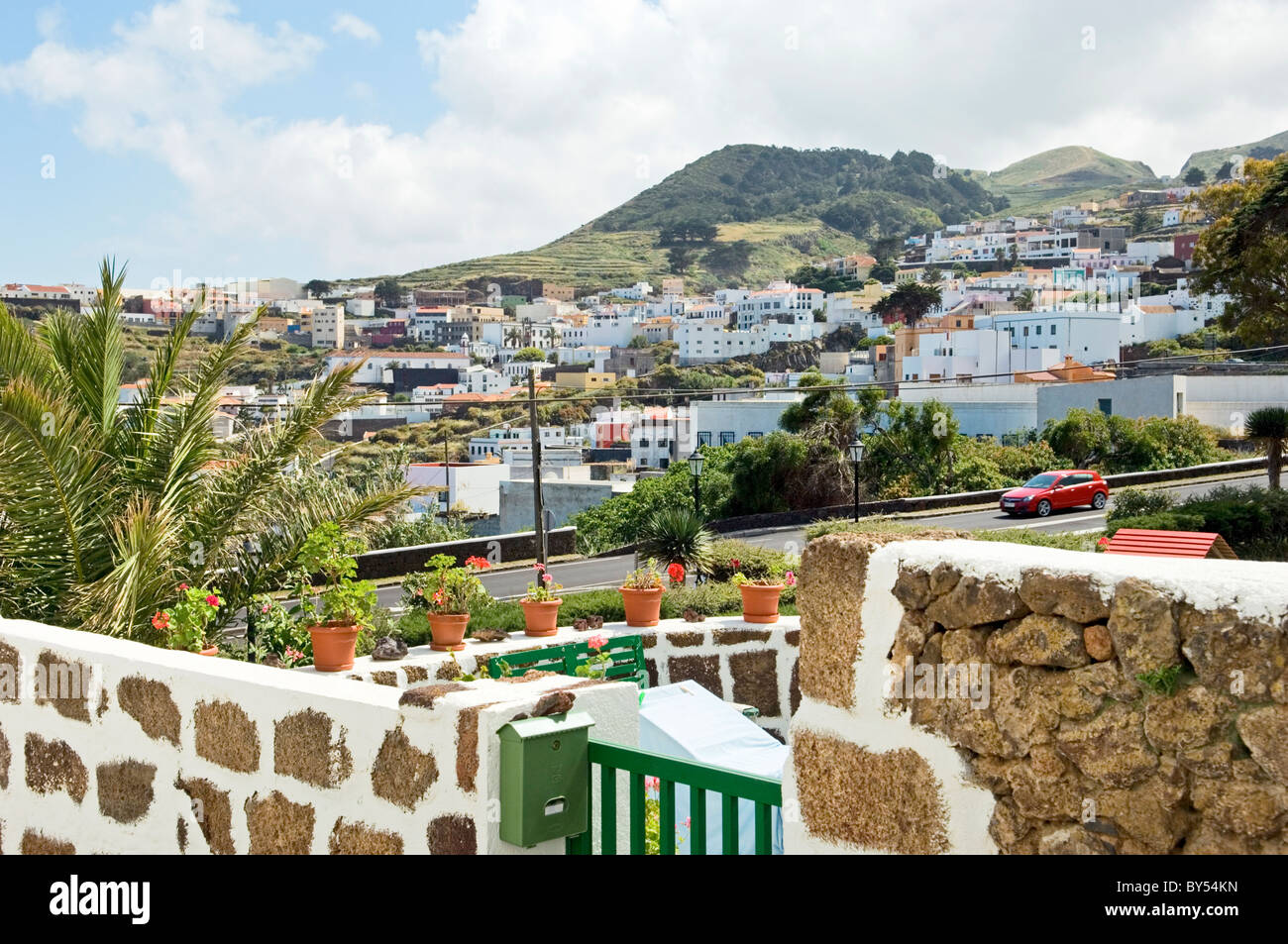 El Hierro, Kanarische Inseln. Hauptinsel Stadt von Valverde. Blick nach ...