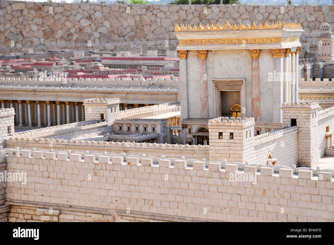 Israel, Jerusalem, Israel-Museum. Modell von Jerusalem im späten ...