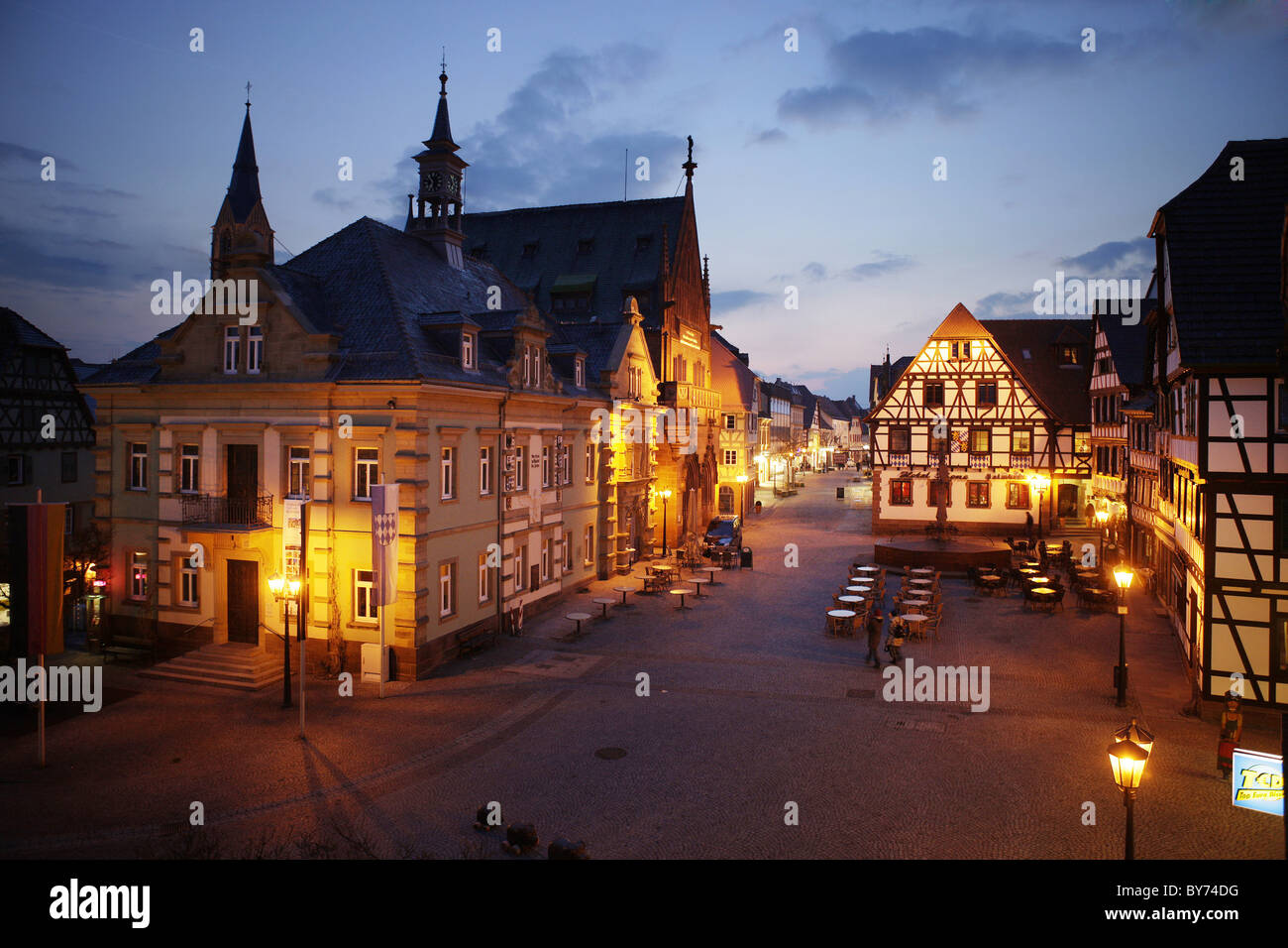 Mittelalterlichem Stadtzentrum, Melanchthon Straße, Bretten, Baden ...