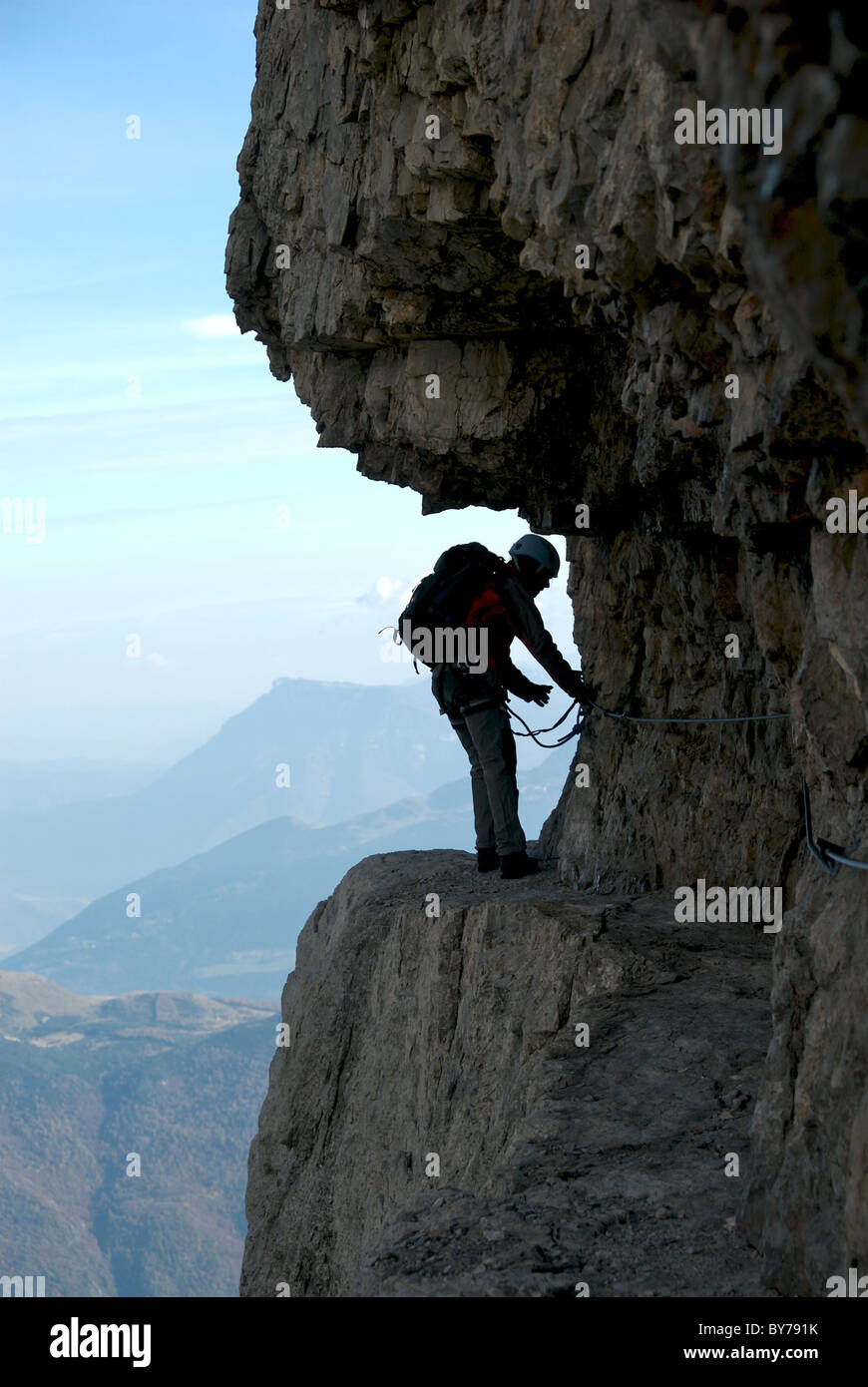 Via Ferrata Delle Bocchette, Brenta Dolomiten Stockfotografie - Alamy