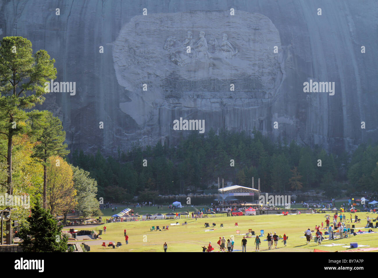 Atlanta Georgia, Stone Mountain Park, Quarz-Monzonit, monadnock ...