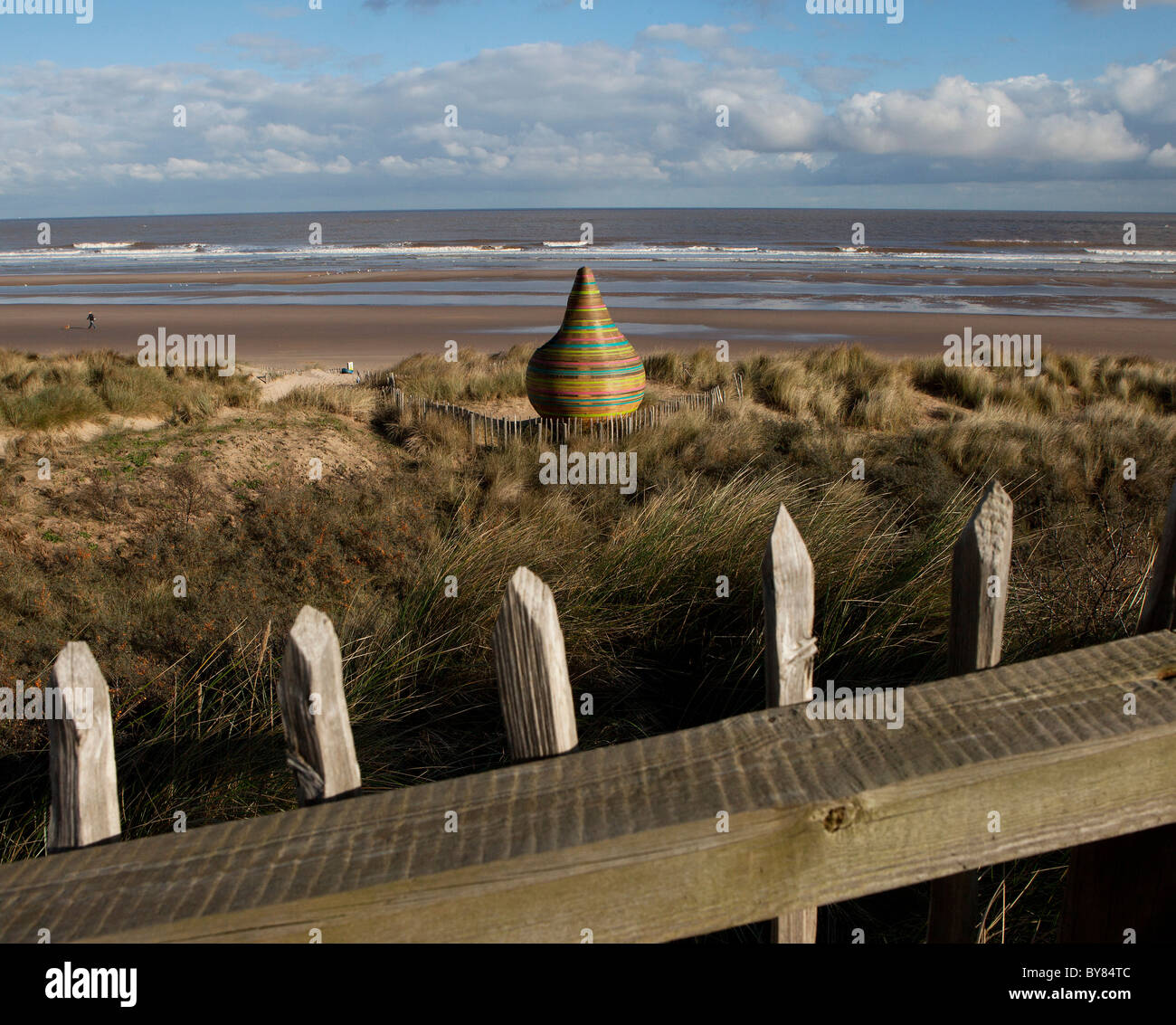 Die Küsten Stadt Mablethorpe mit der Strandhütte genannt Jabba der ...