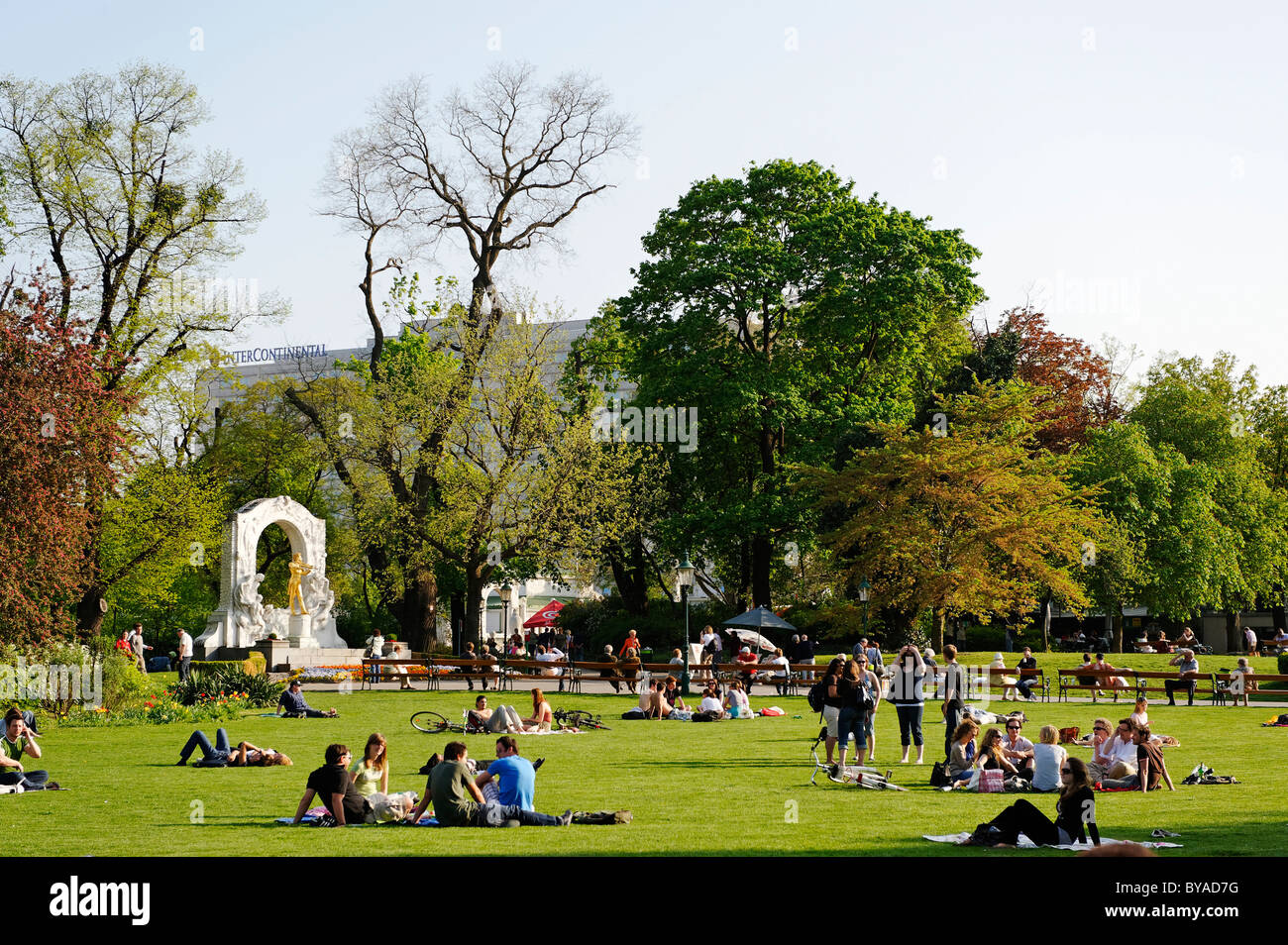 Johann-Strauss-Denkmal im Wiener Stadtpark, 1. Bezirk, Wien, Österreich ...