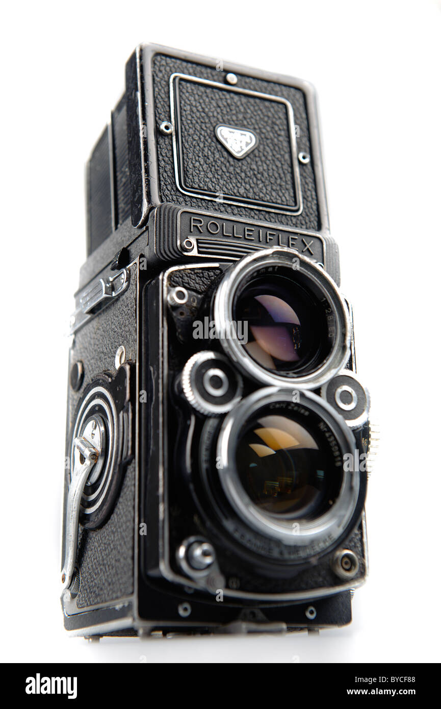 Rolleiflex 2.8F (Twin Lens Reflex, TLR) alte Filmkamera Stockfotografie ...