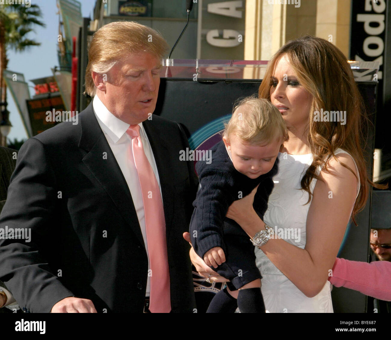Donald Trump, Melania Trump, Sohn Barron William Trump Donald Trump mit ...